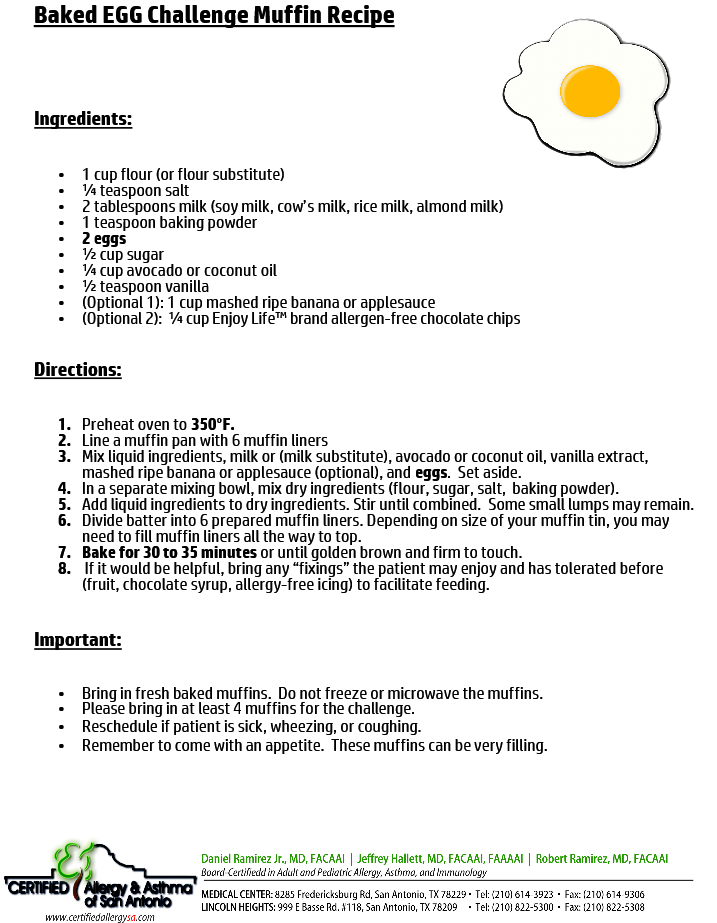 Baked Milk & Egg Challenge Recipes | CERTIFIED Allergy & Asthma